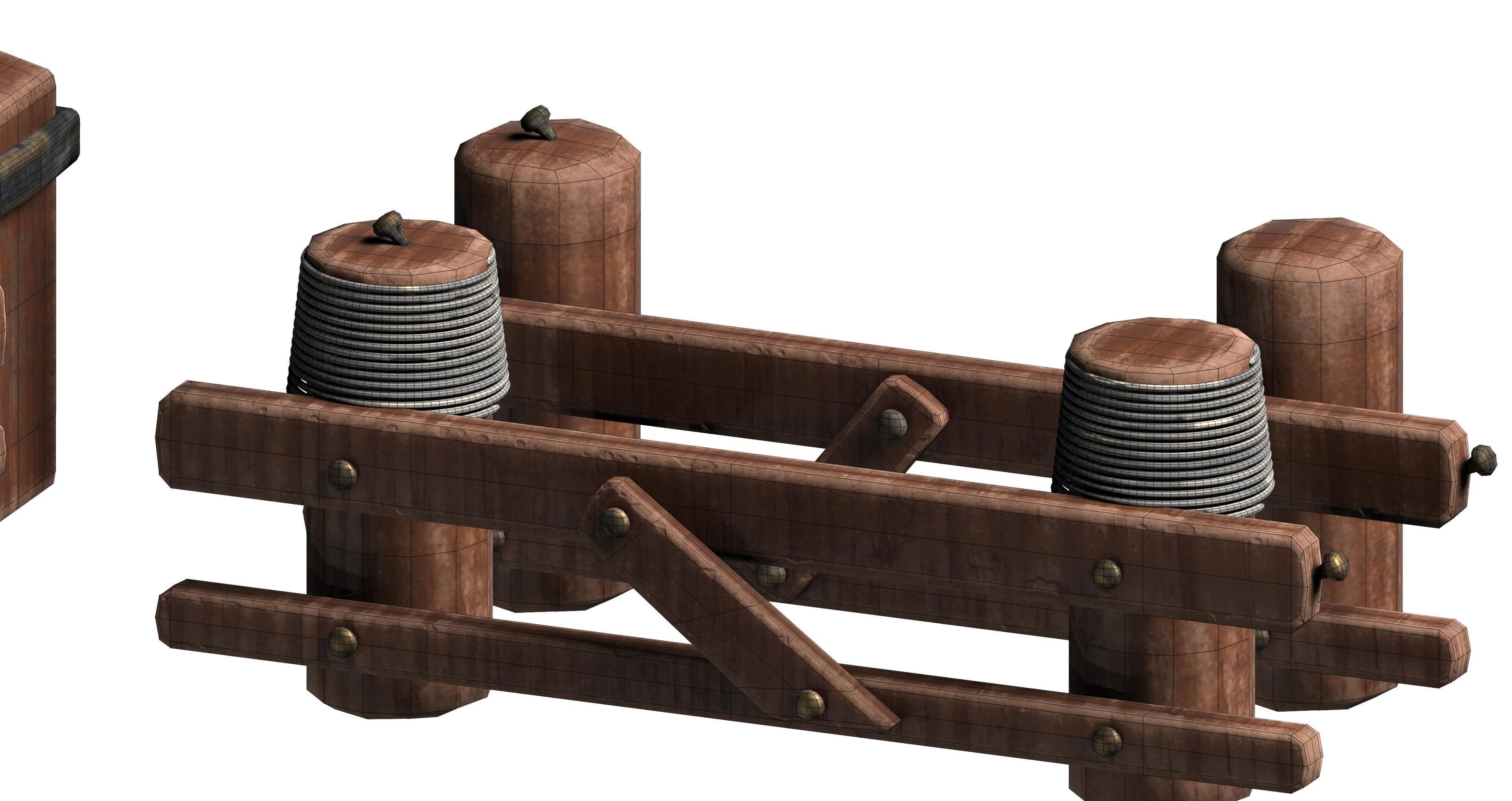 3D model Modular Wooden fence game asset VR / AR / low-poly | CGTrader