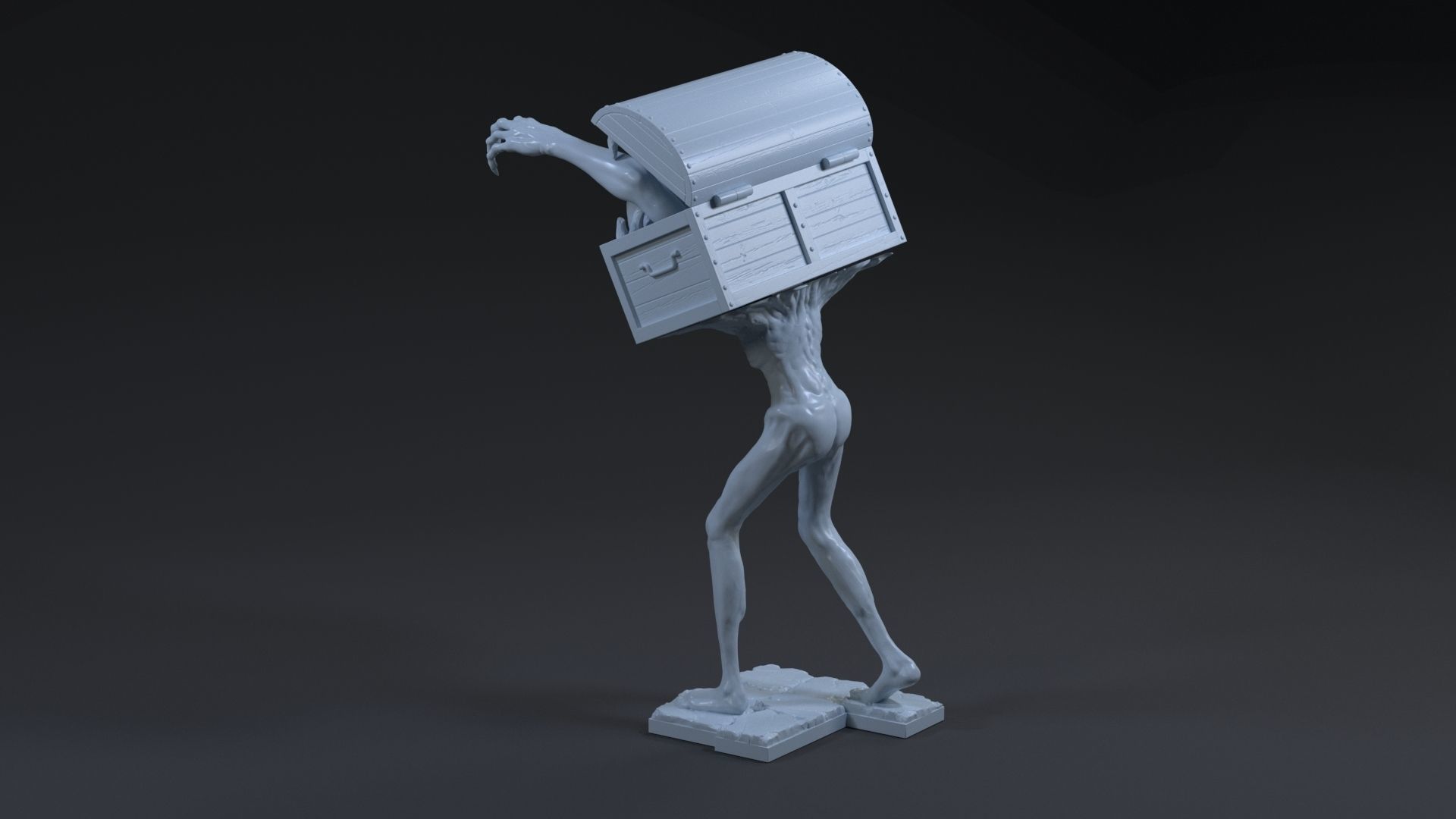 Mimic Dark Souls yawning and standing postures 3D model 3D printable ...