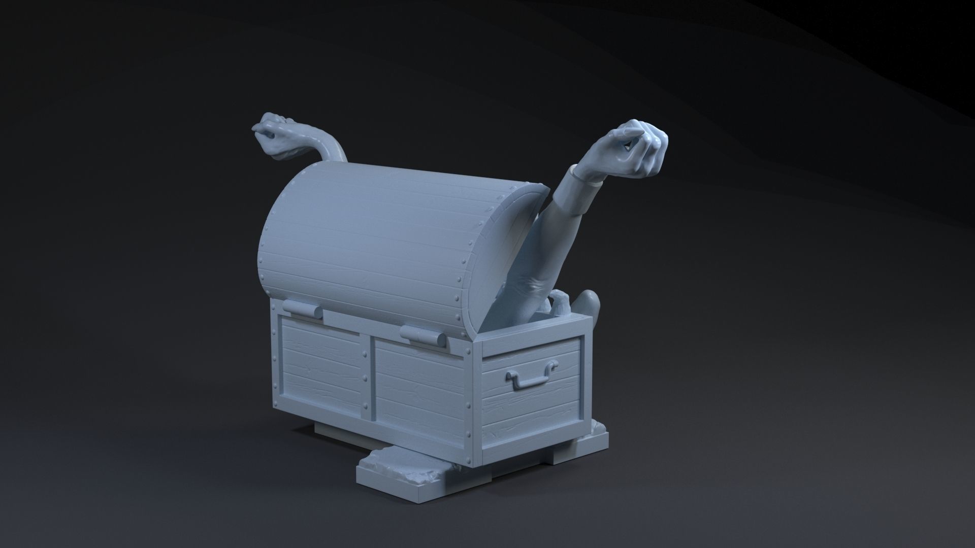 Mimic Dark Souls yawning and standing postures 3D model 3D printable ...