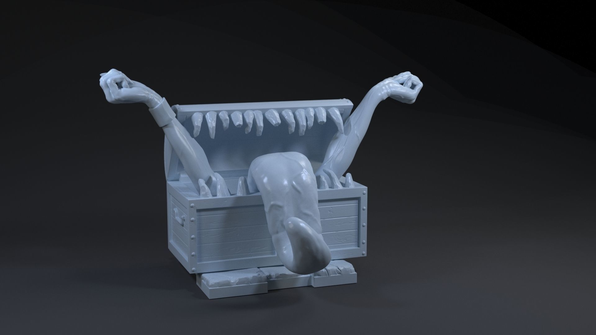 Mimic Dark Souls yawning and standing postures 3D model 3D printable ...