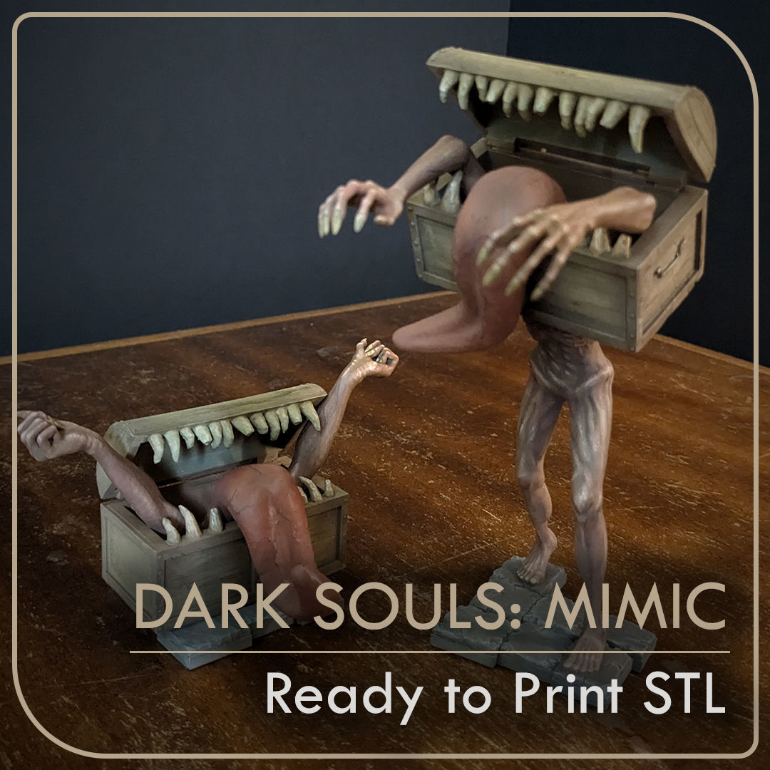 Mimic Dark Souls yawning and standing postures 3D model 3D printable ...