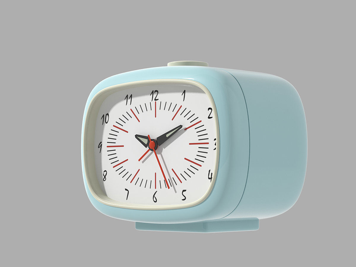 Alarm Clock 60s 3D model | CGTrader