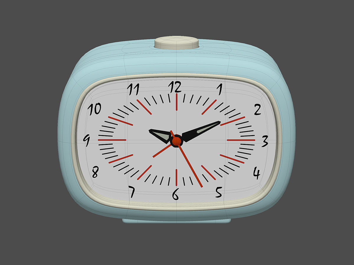 Alarm Clock 60s 3D model | CGTrader