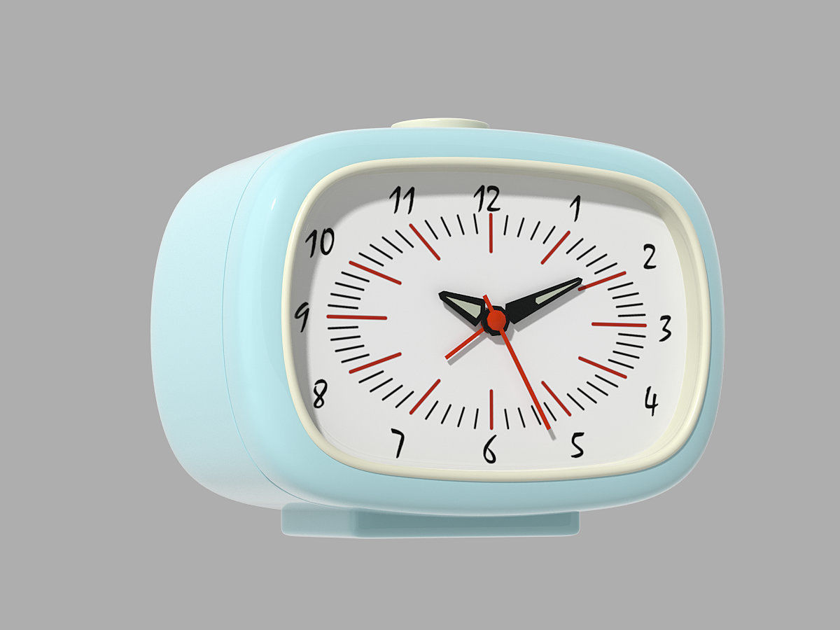 Alarm Clock 60s 3D model | CGTrader