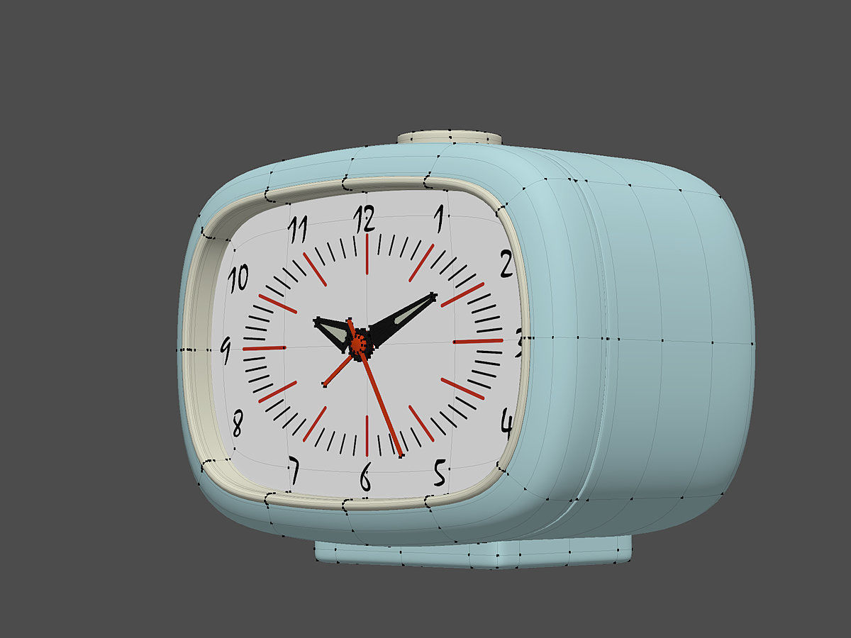 Alarm Clock 60s 3D model | CGTrader
