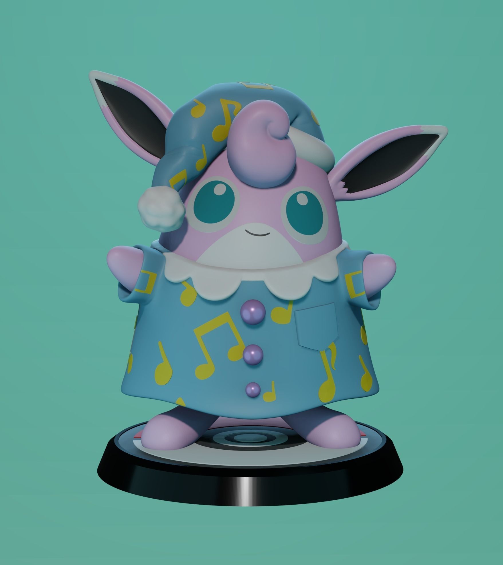 wigglytuff-pokemon-bed time 3D model 3D printable | CGTrader