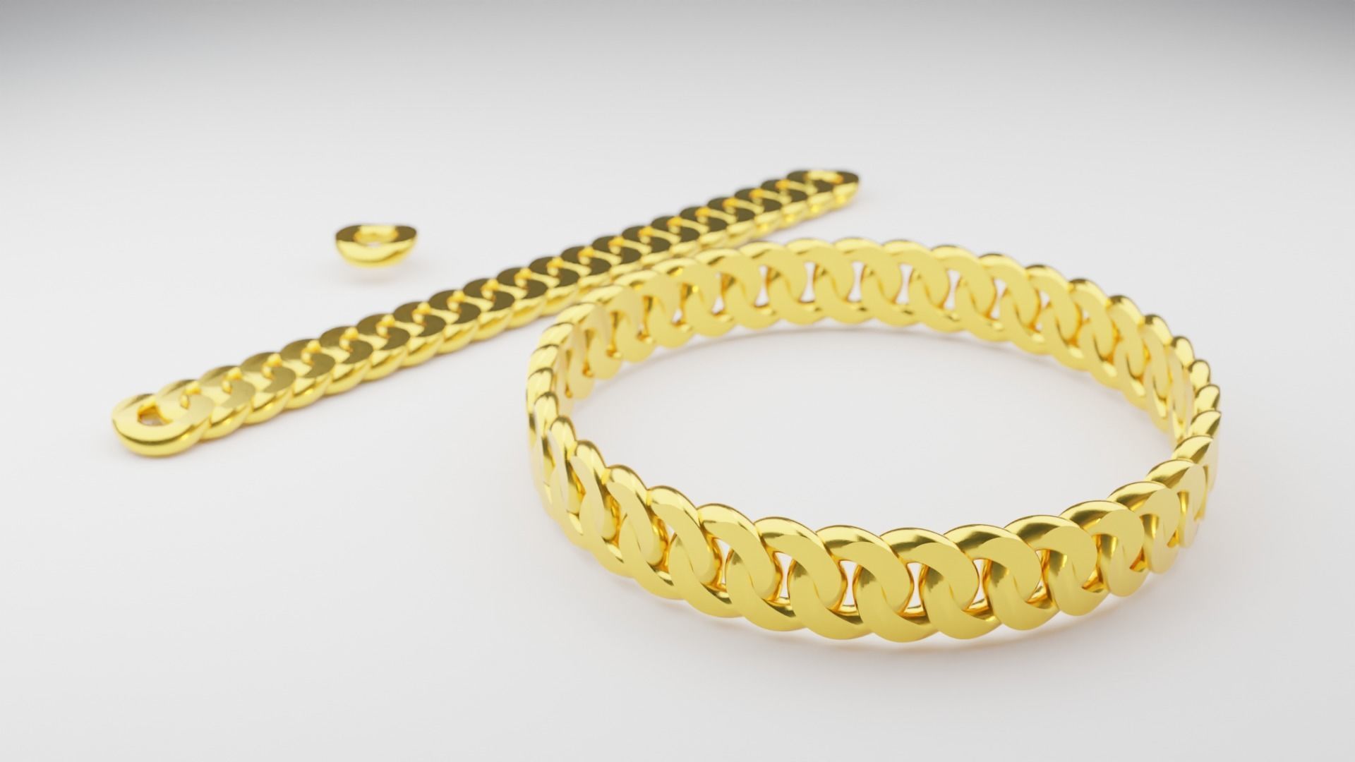 3D model Cuban Chain VR / AR / low-poly | CGTrader