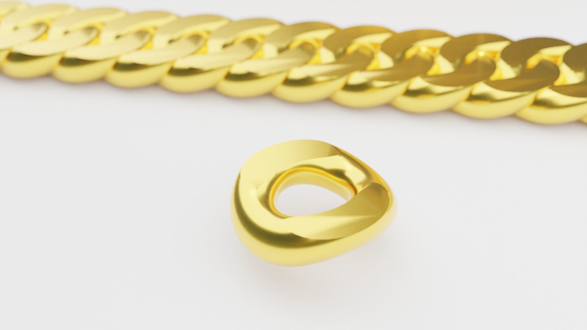 3D model Cuban Chain VR / AR / low-poly | CGTrader