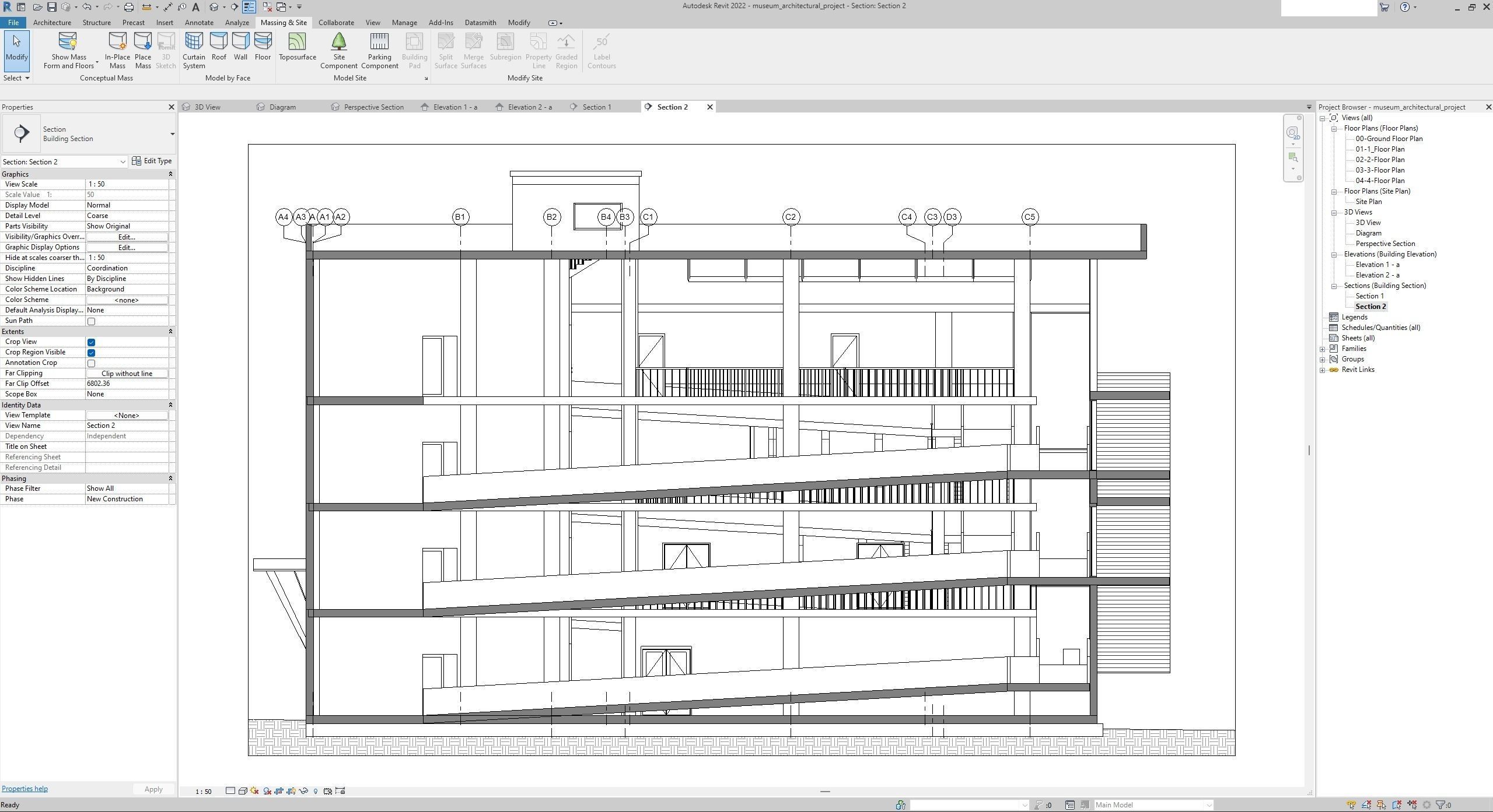 Museum Building Revit Project 3D model | CGTrader