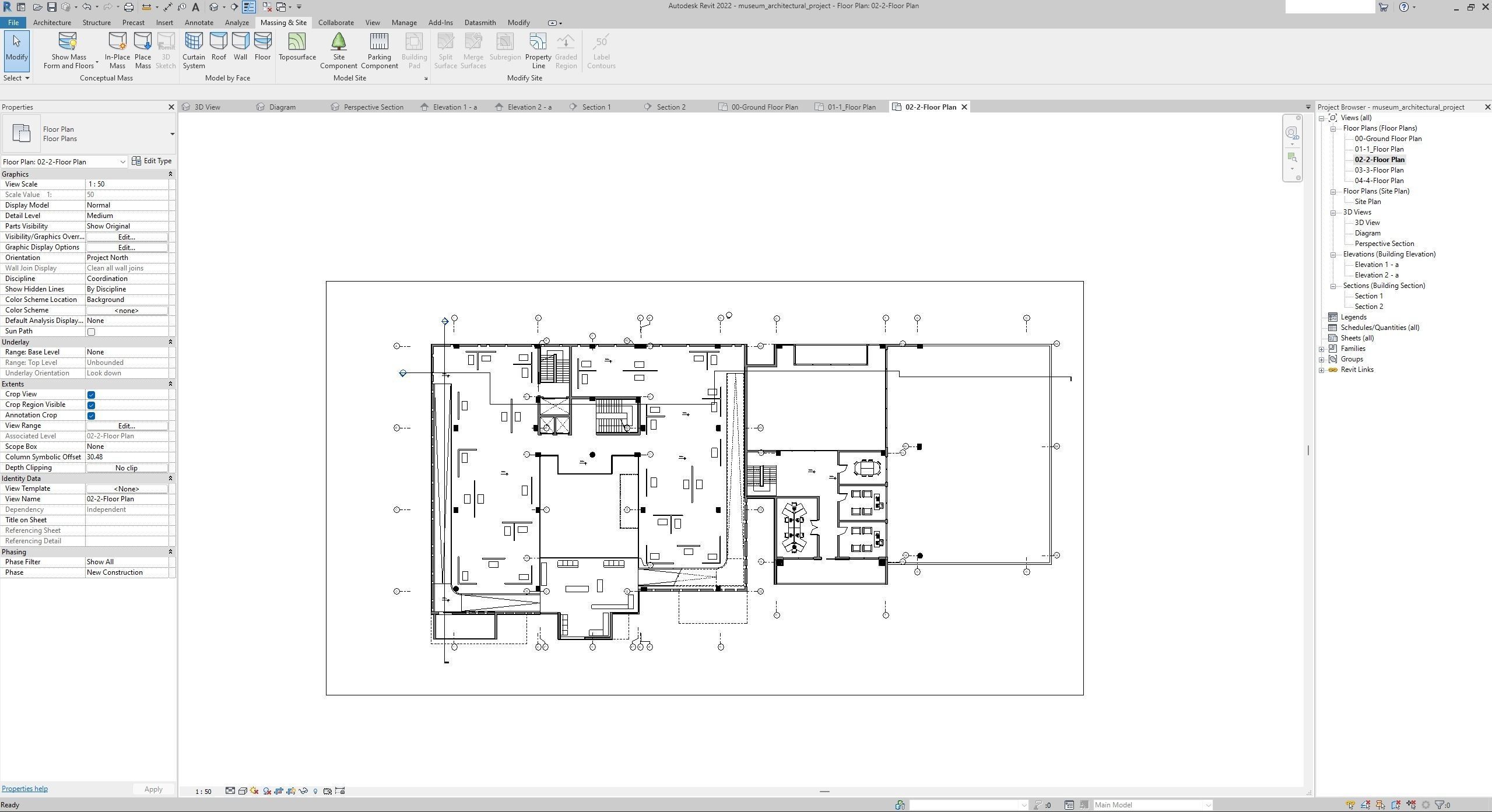 Museum Building Revit Project 3D model | CGTrader