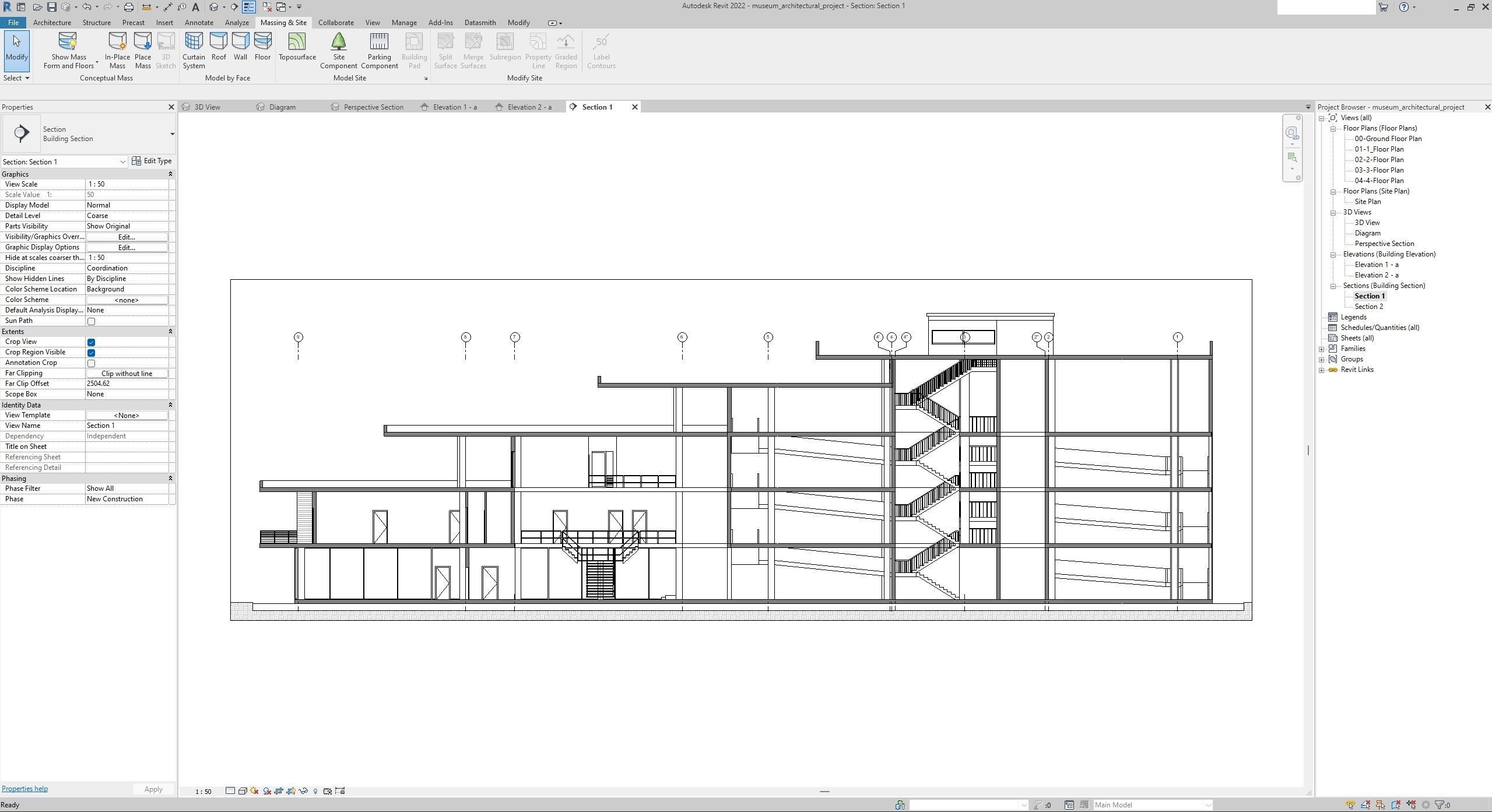 Museum Building Revit Project 3D model | CGTrader