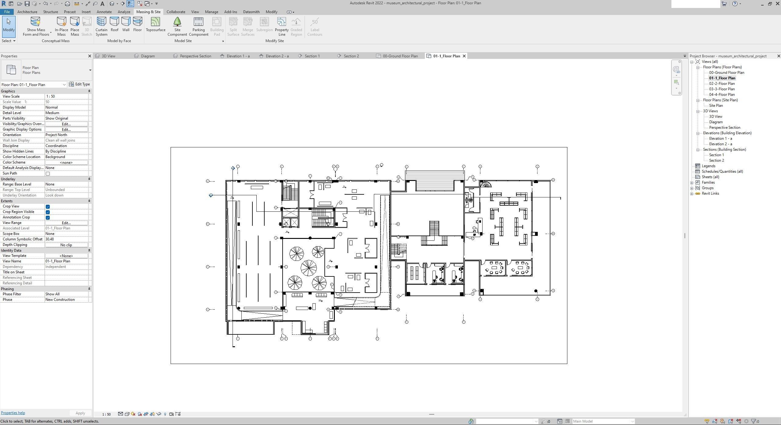 Museum Building Revit Project 3D model | CGTrader