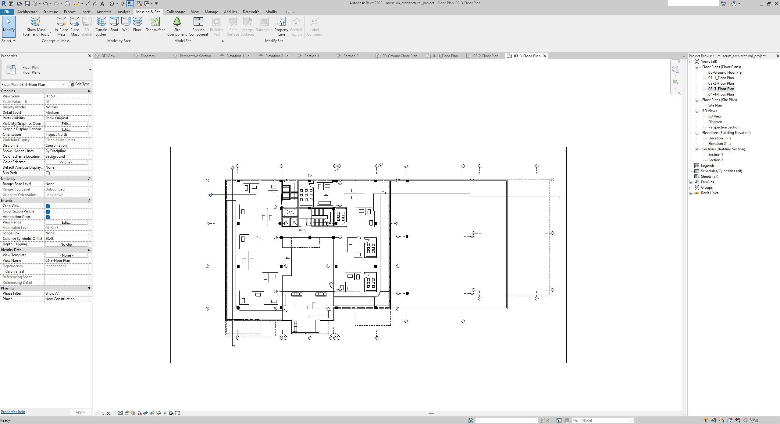 Museum Building Revit Project 3D model | CGTrader