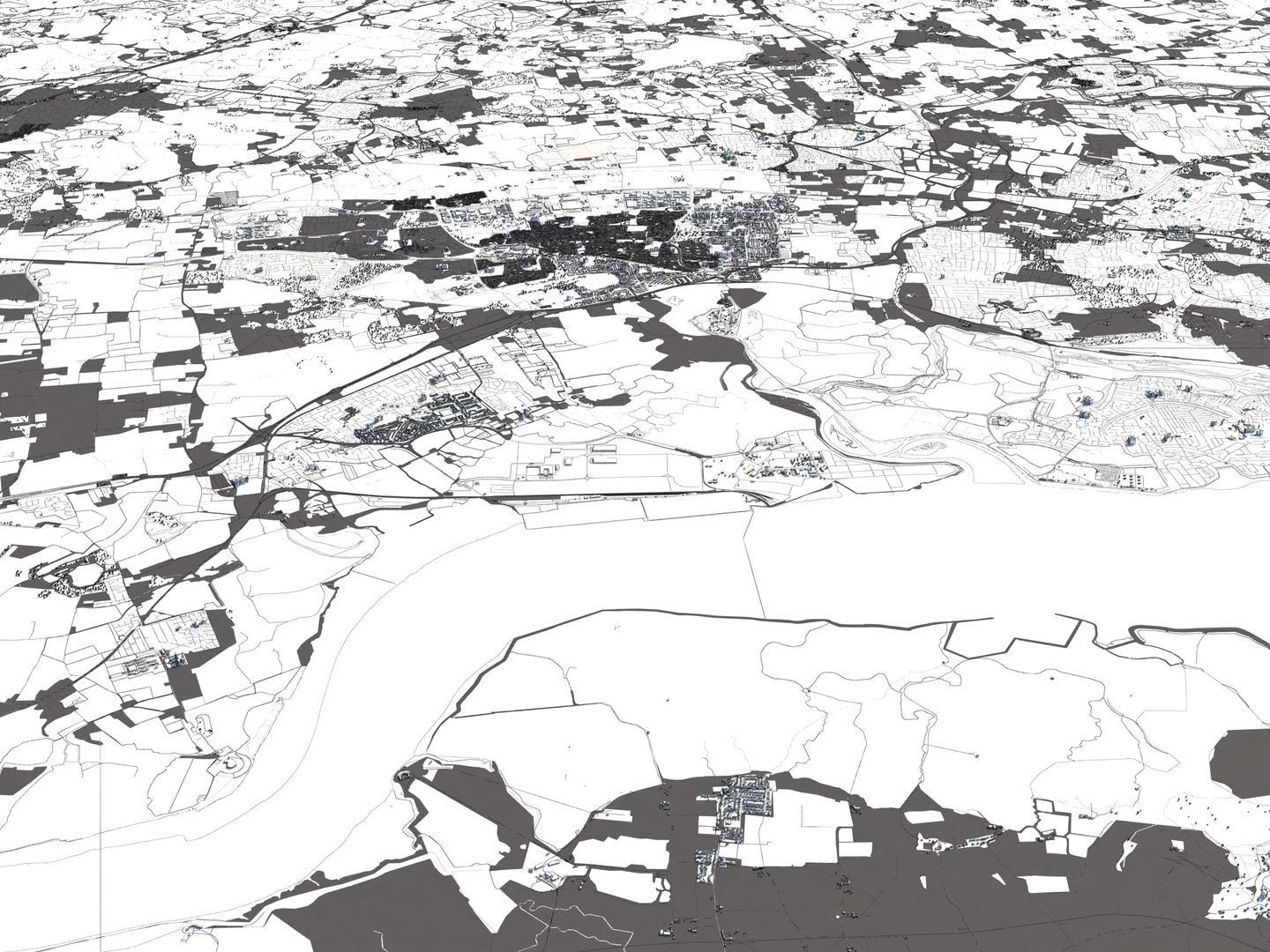 Essex UK 50x50km 3D Area Map 3D model | CGTrader