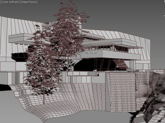 Fallingwater frank lloyd wright house free VR / AR / low-poly 3D model ...