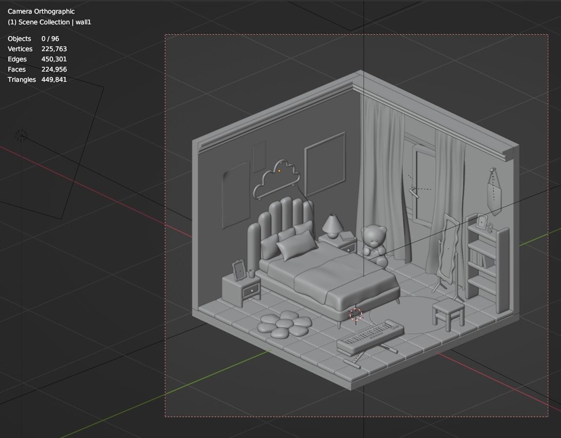 3D model Pink Room 3d model VR / AR / low-poly | CGTrader