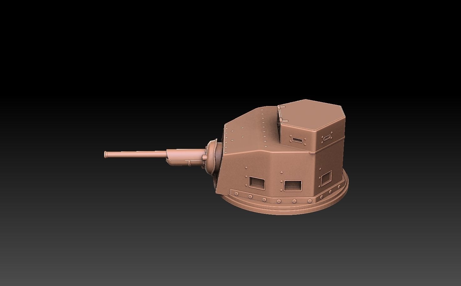 M2A4 Tank Turret 3D model 3D printable | CGTrader