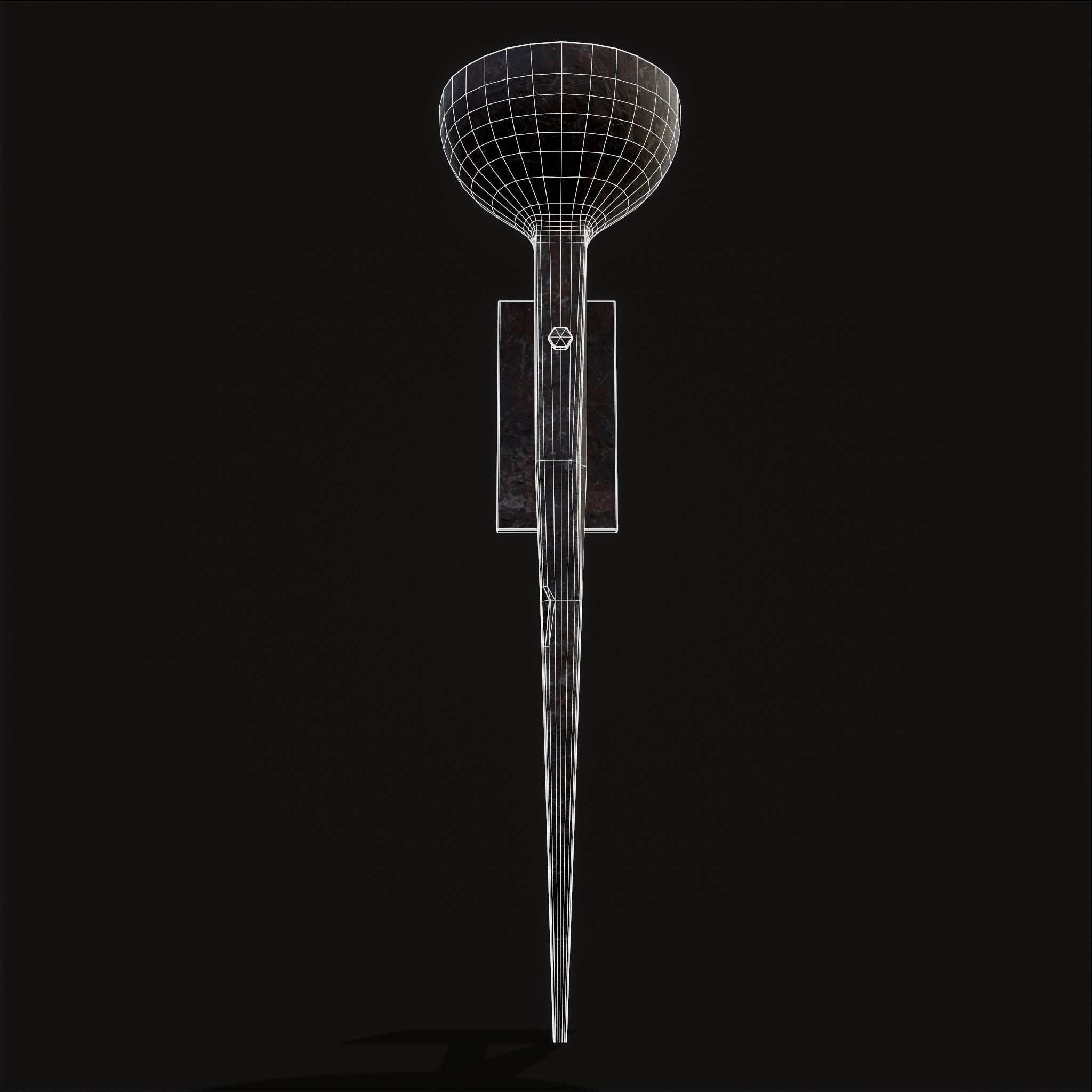 3D model Rustic Medieval Iron Forged Torch VR / AR / low-poly | CGTrader