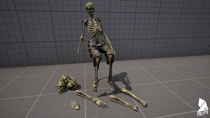 3D model Mossy Skulls VOL 1 VR / AR / low-poly | CGTrader