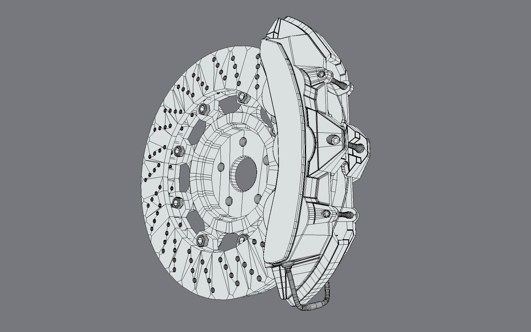 Custom Brembo GT M kit Disk Brake 3D model | CGTrader