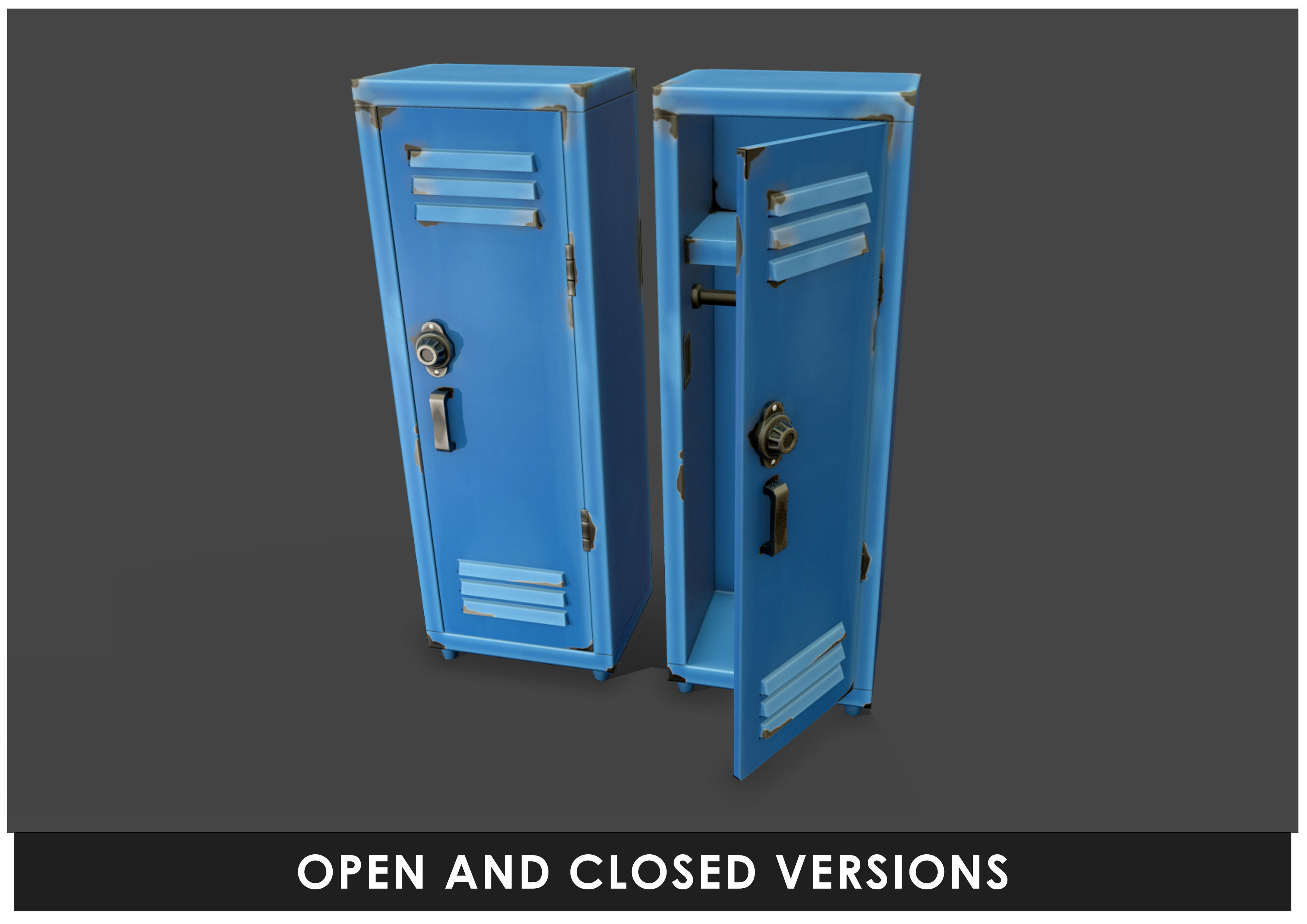 3D model Lockers - Stylized Low Poly VR / AR / low-poly | CGTrader
