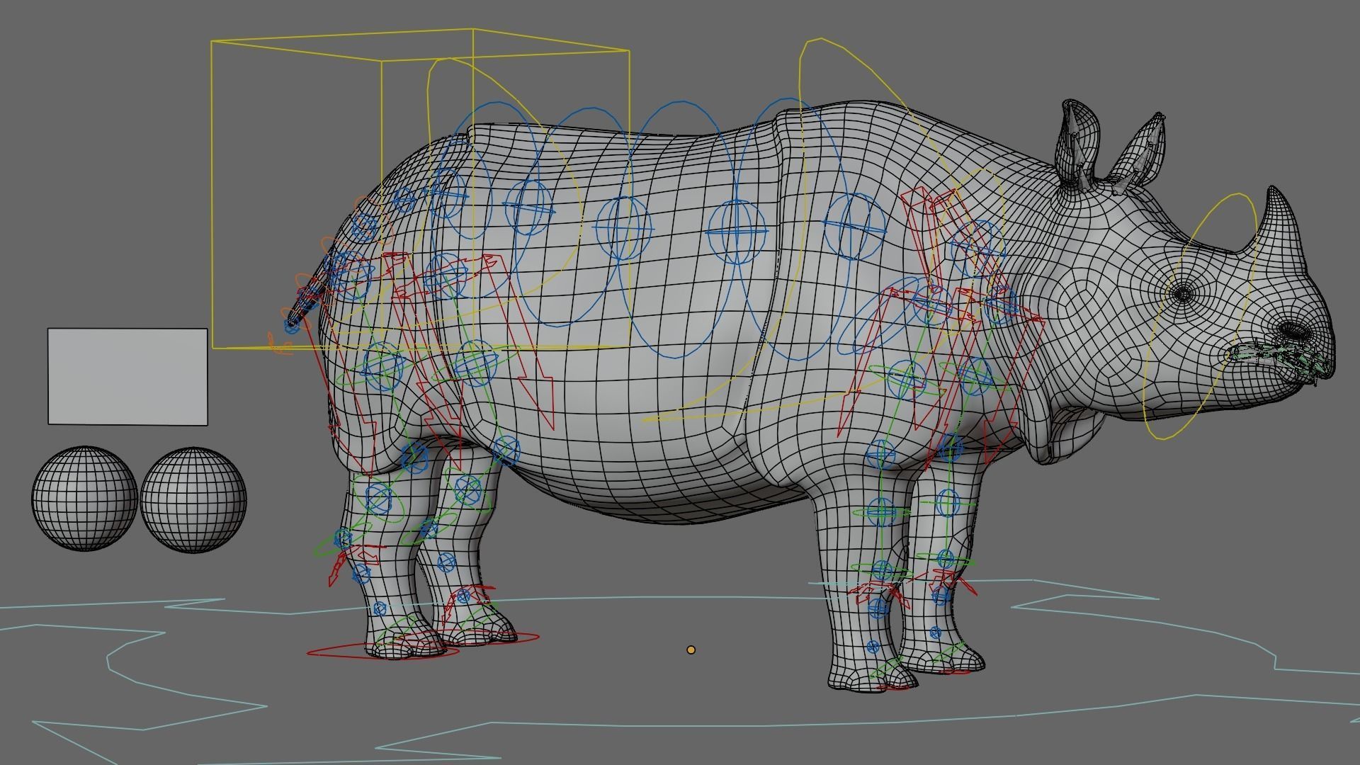 3D model indian rhino VR / AR / low-poly rigged | CGTrader