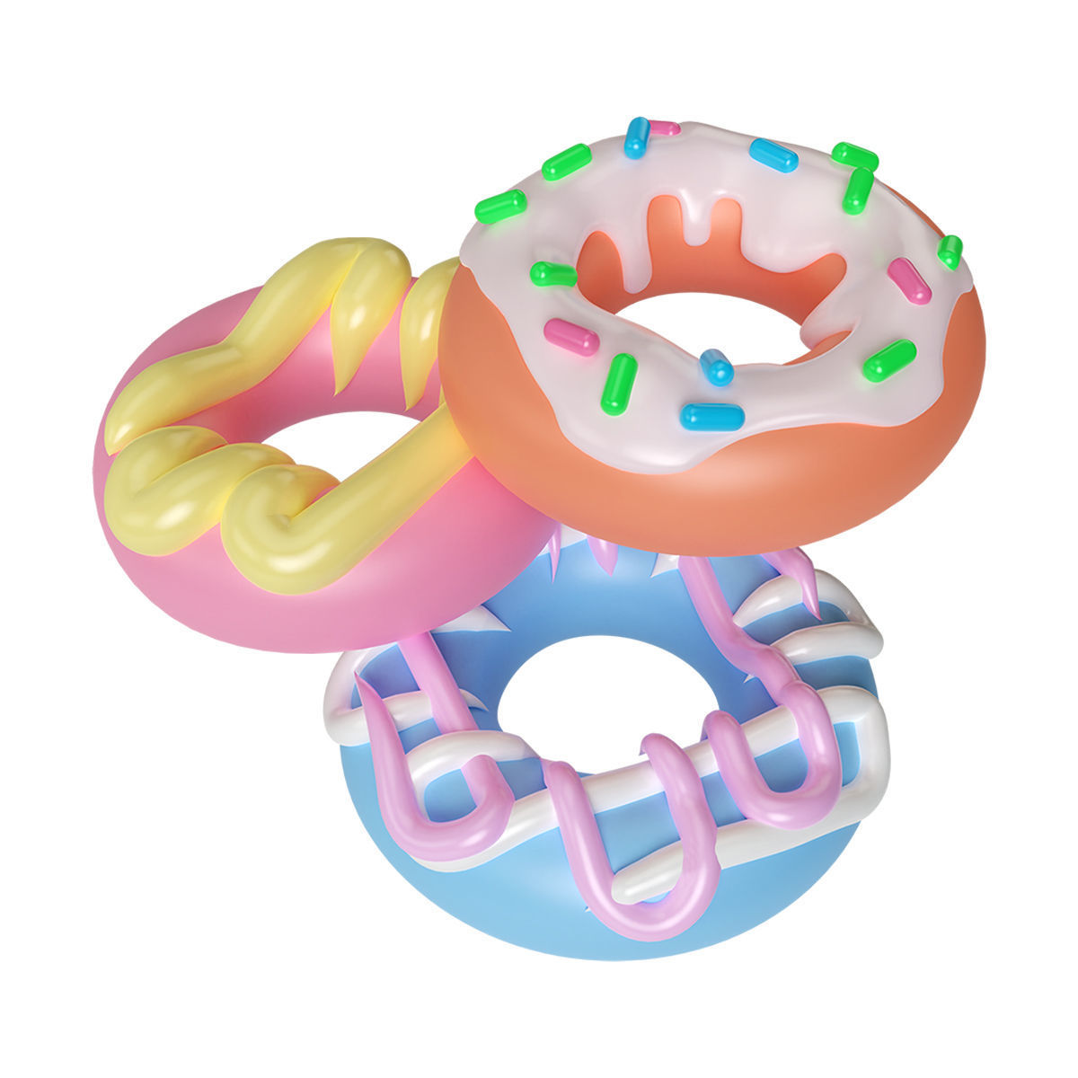 3D model Cartoon Donuts VR / AR / low-poly | CGTrader