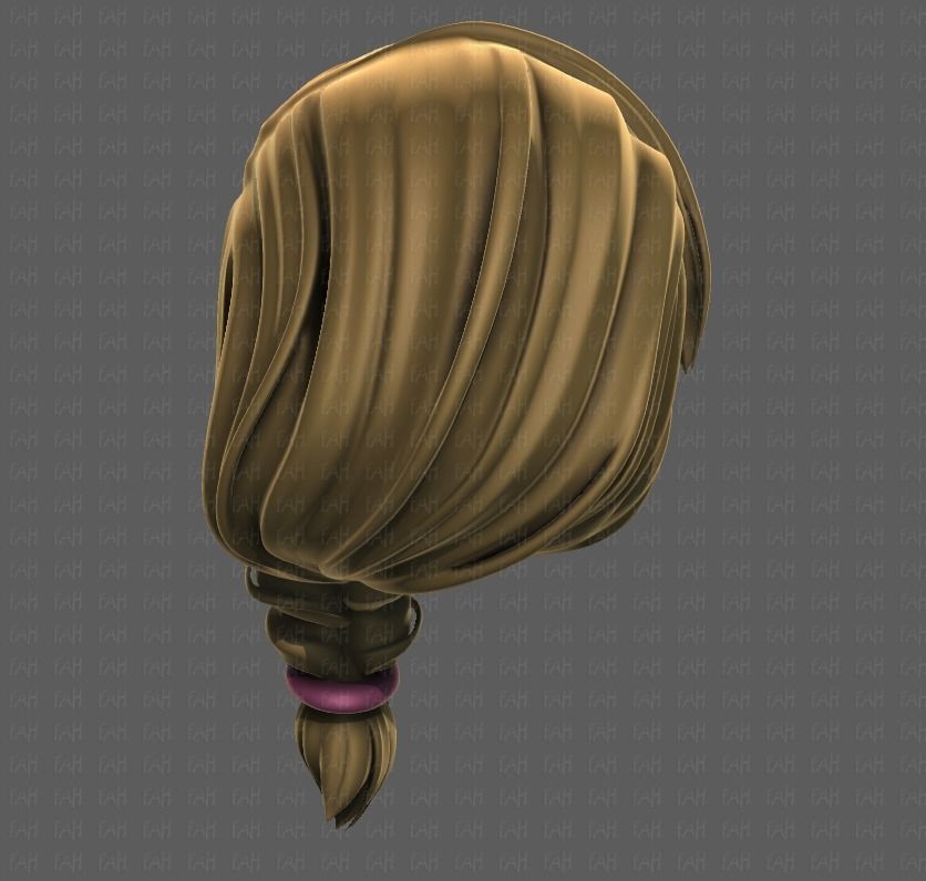 3D model 3D Hair style for girl V108 VR / AR / low-poly | CGTrader