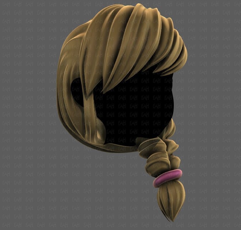 3D model 3D Hair style for girl V108 VR / AR / low-poly | CGTrader