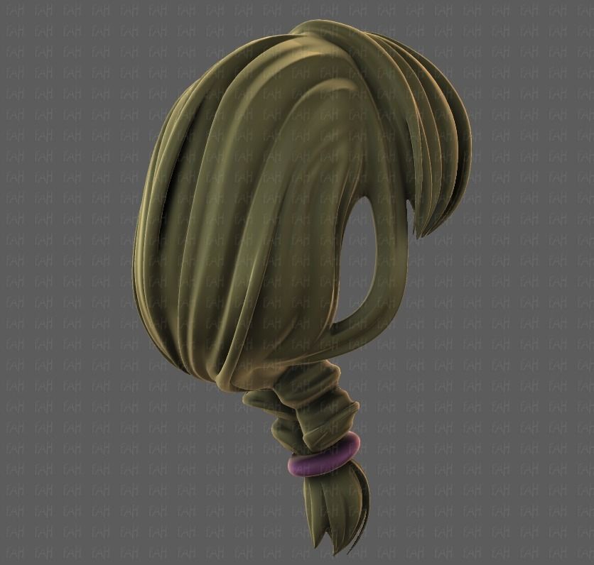 3D model 3D Hair style for girl V108 VR / AR / low-poly | CGTrader