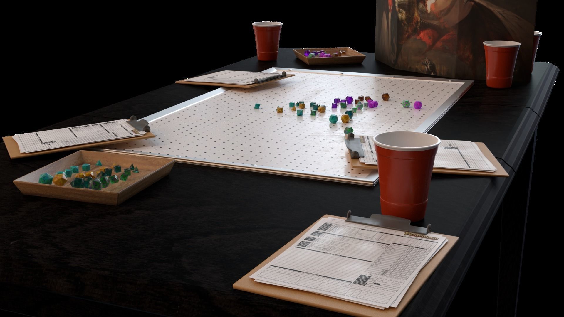3D model DnD Table VR / AR / low-poly | CGTrader
