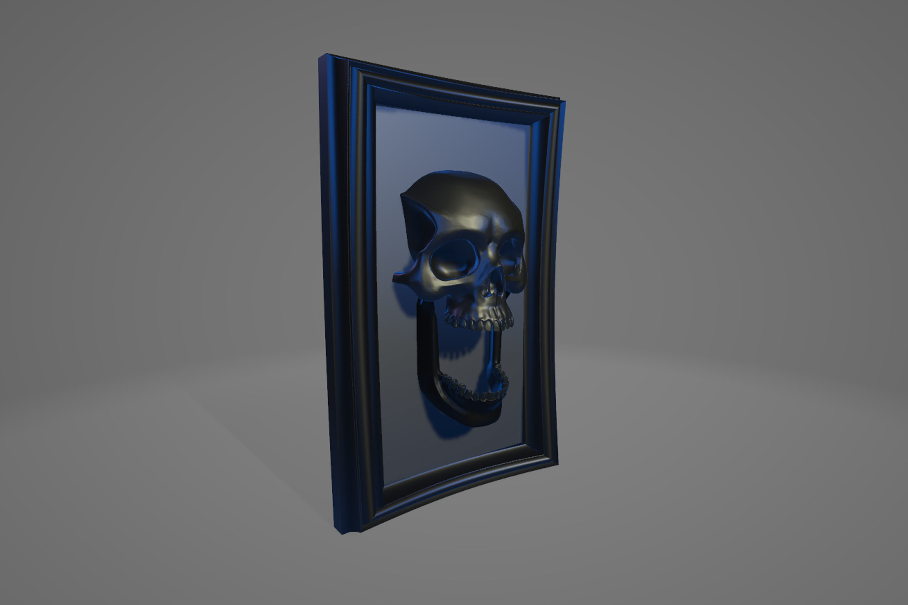 Skull in Frame 3DModel part of the Halloween package 3D model | CGTrader