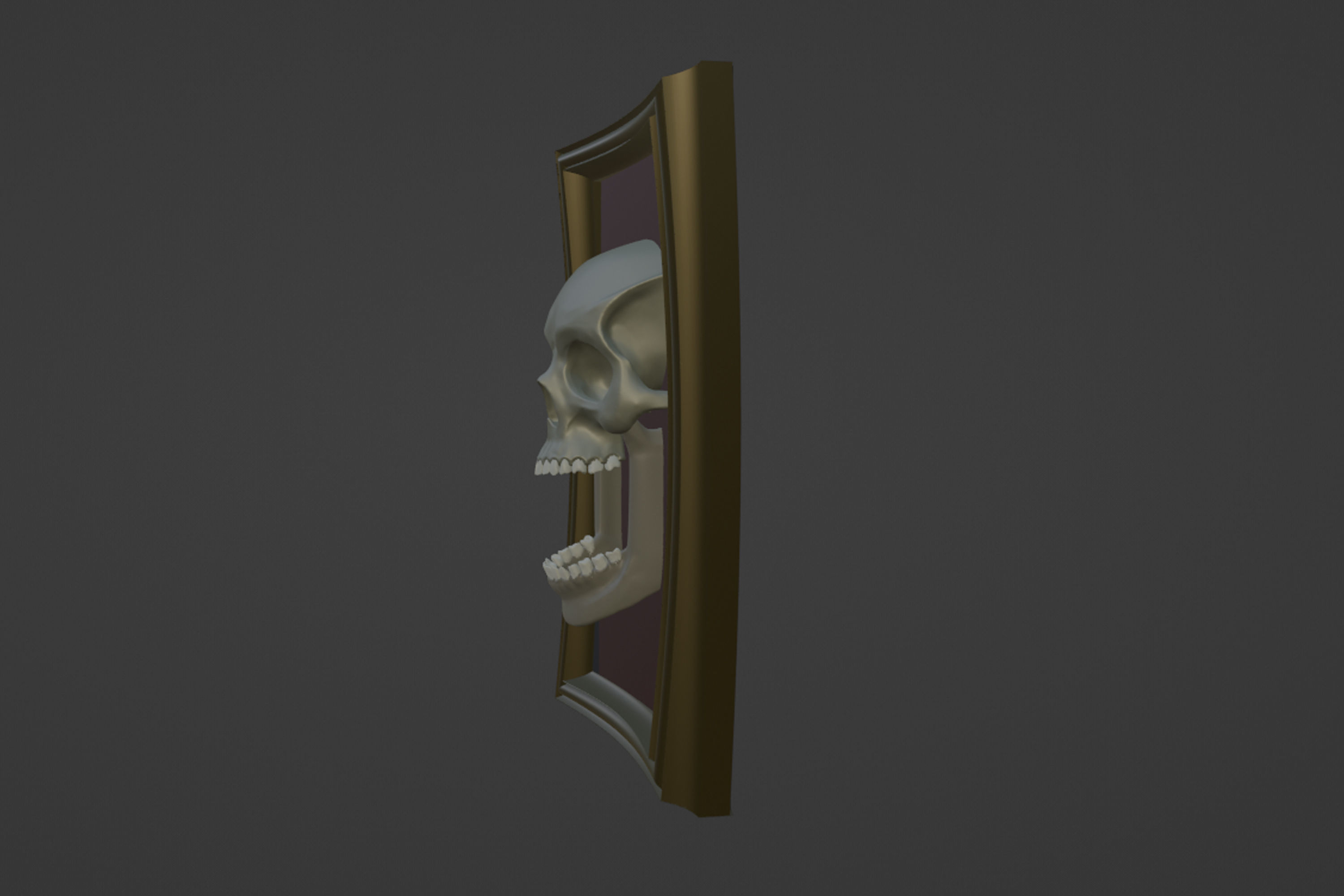 Skull in Frame 3DModel part of the Halloween package 3D model | CGTrader