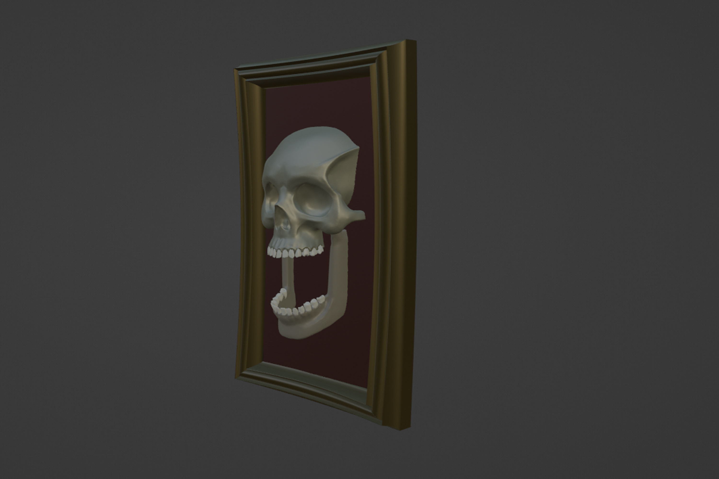 Skull in Frame 3DModel part of the Halloween package 3D model | CGTrader