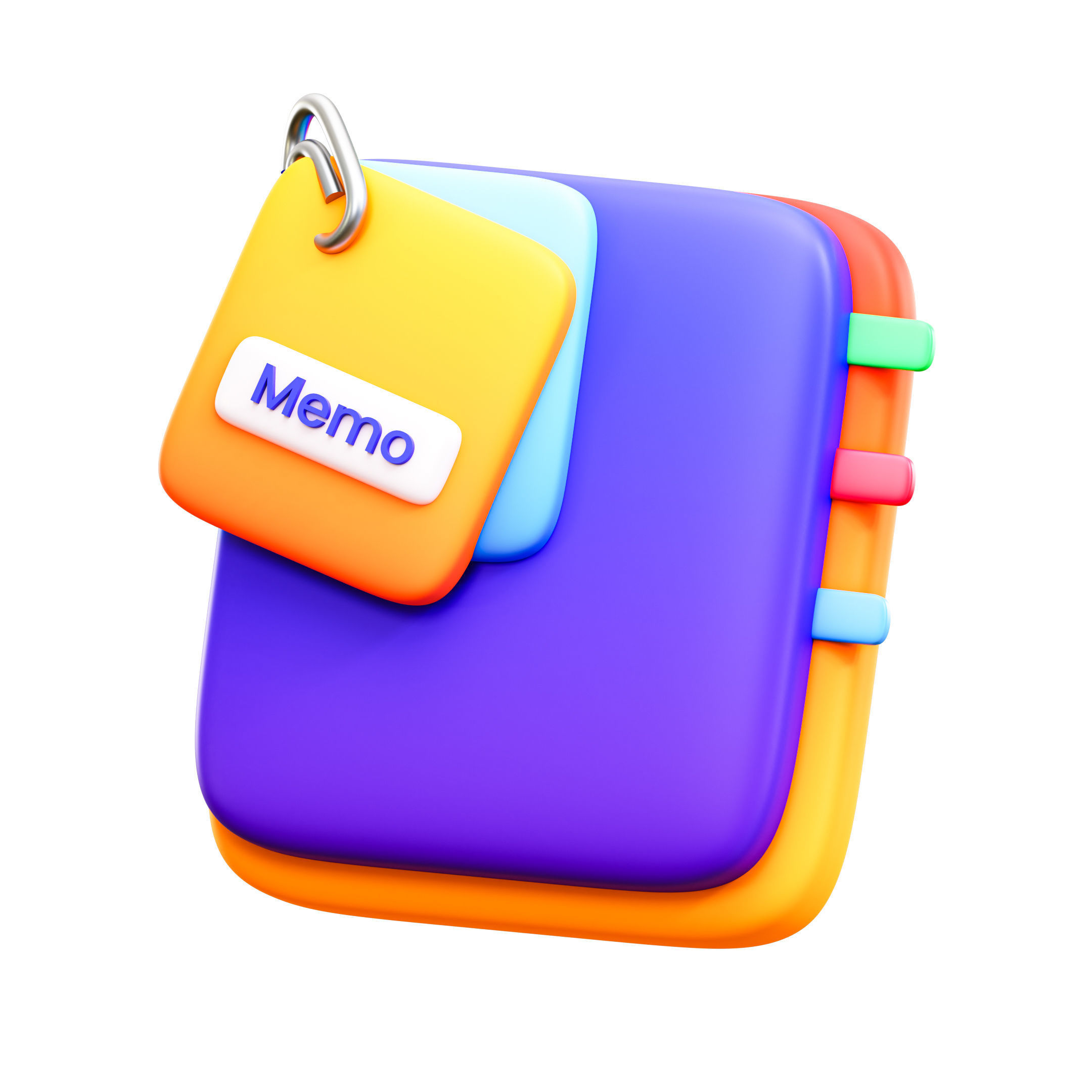 3D model Memo Icon VR / AR / low-poly | CGTrader