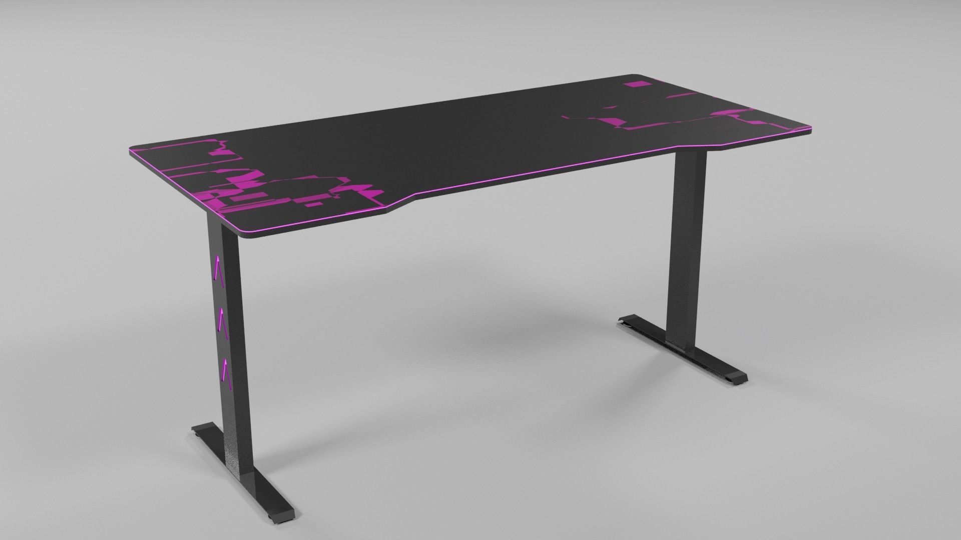 RGB Gaming Table free 3D model | CGTrader