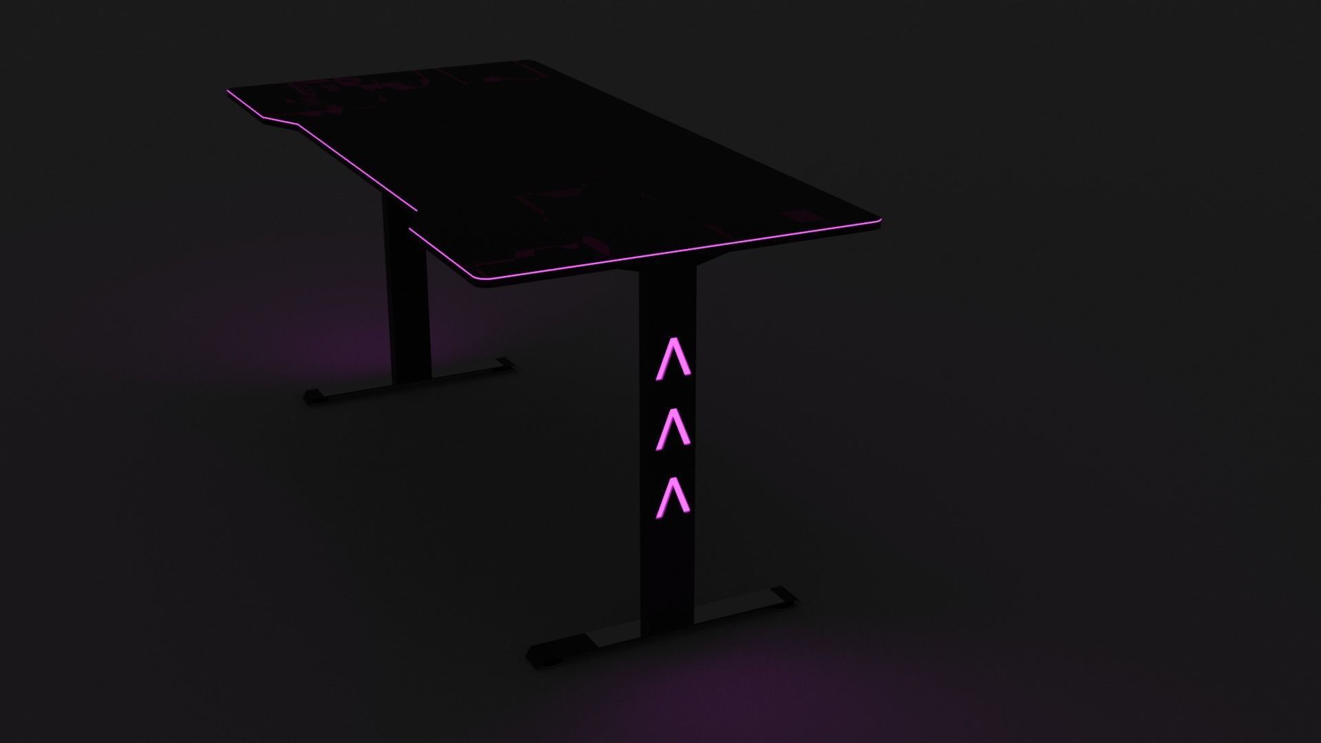 RGB Gaming Table free 3D model | CGTrader