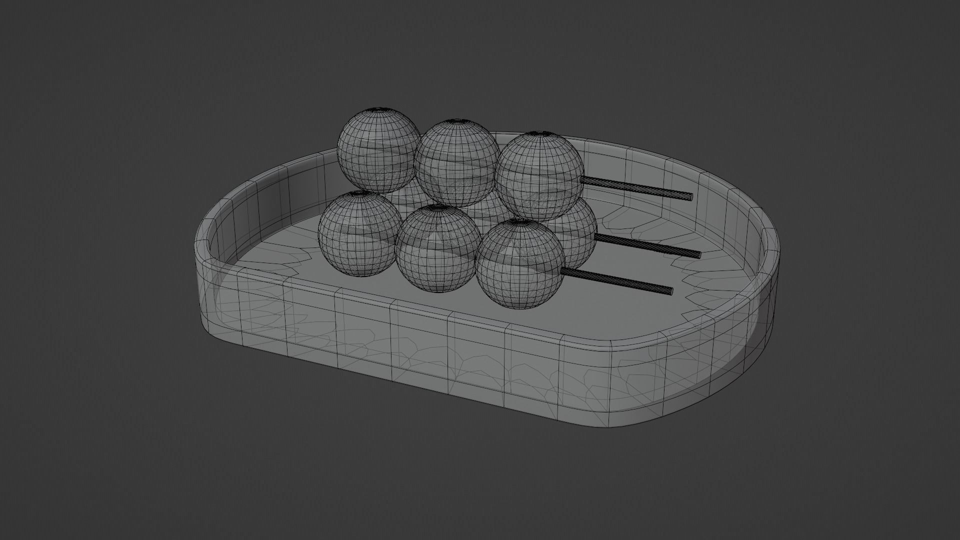 Hanami Dango - Tricolor Dango 3D model | CGTrader