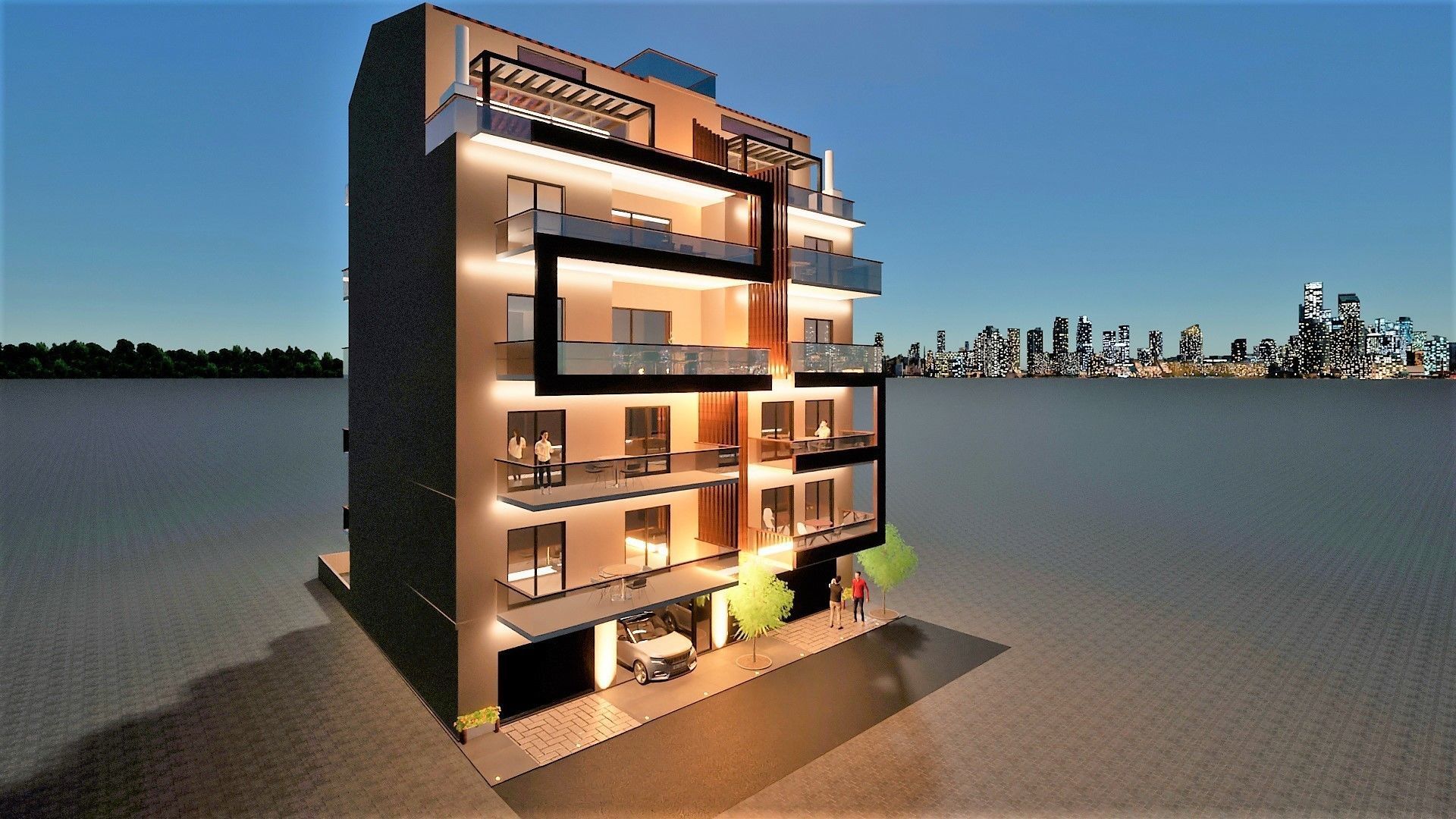 6-storey building with 2 maisonettes free 3D model | CGTrader