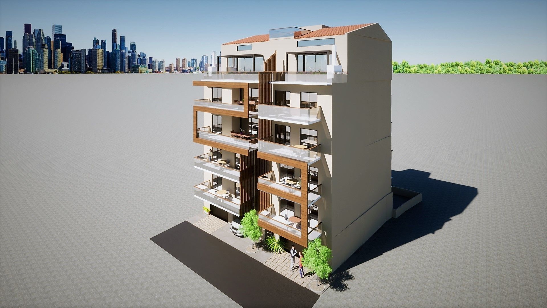 6-storey building with 2 maisonettes free 3D model | CGTrader