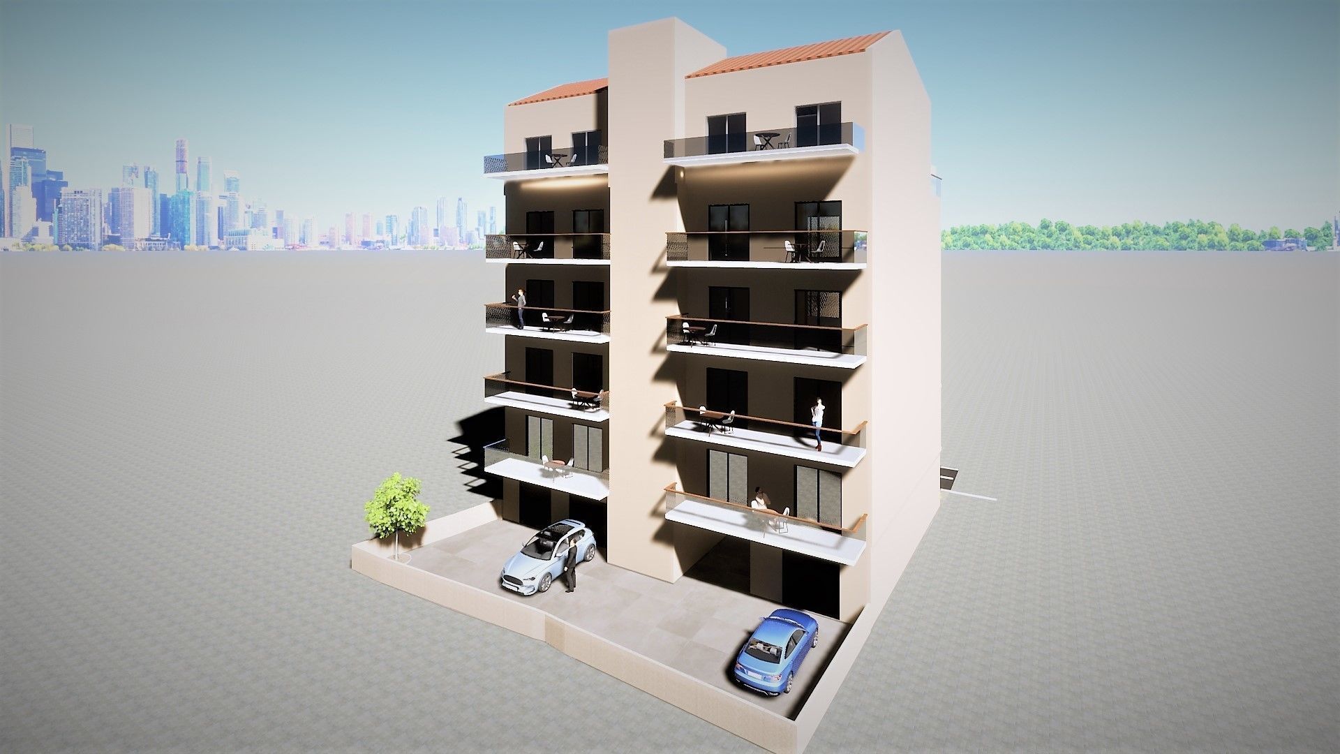 6-storey building with 2 maisonettes free 3D model | CGTrader