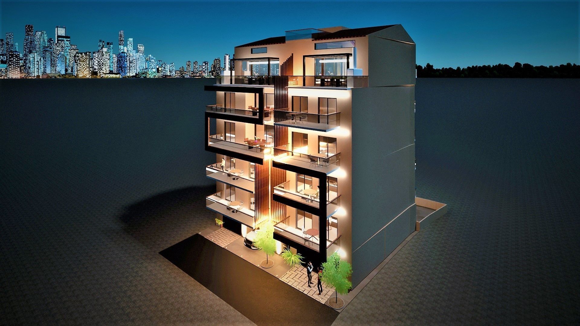 6-storey building with 2 maisonettes free 3D model | CGTrader