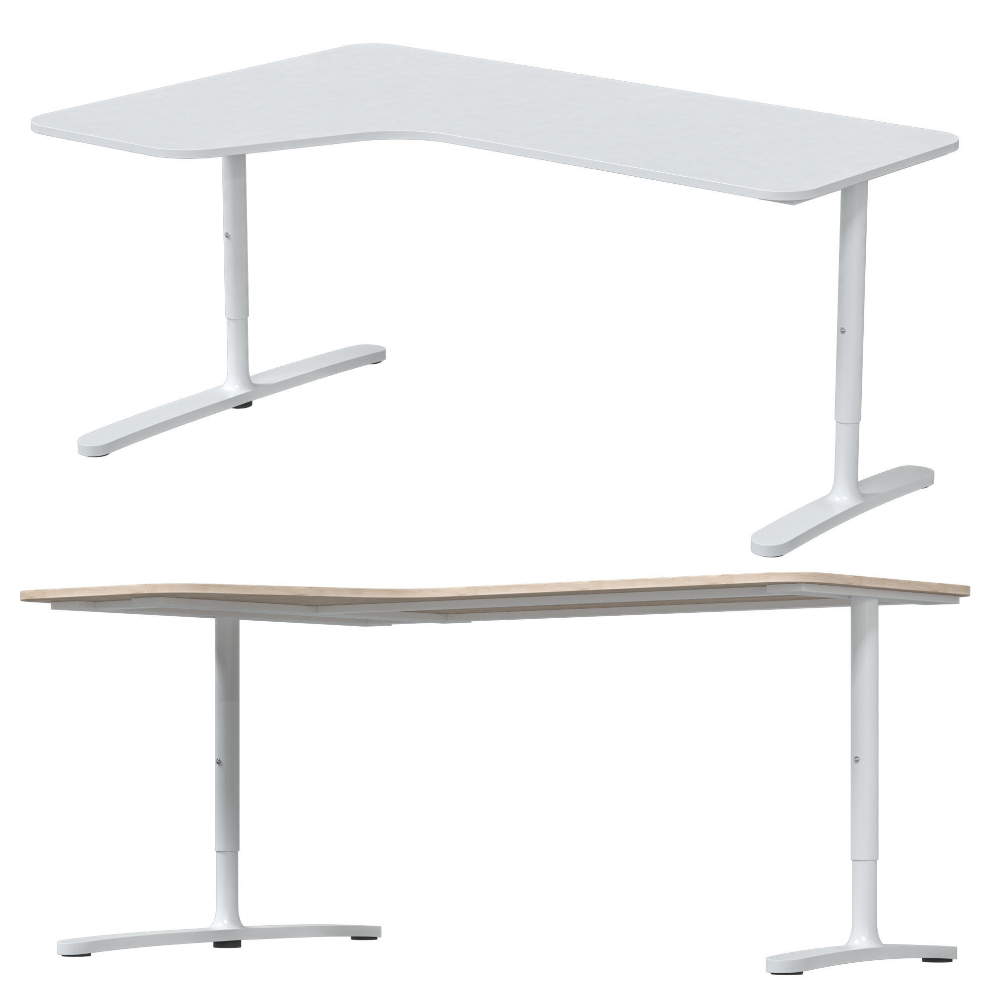 IKEA - BEKANT Corner table left side 3D model | CGTrader