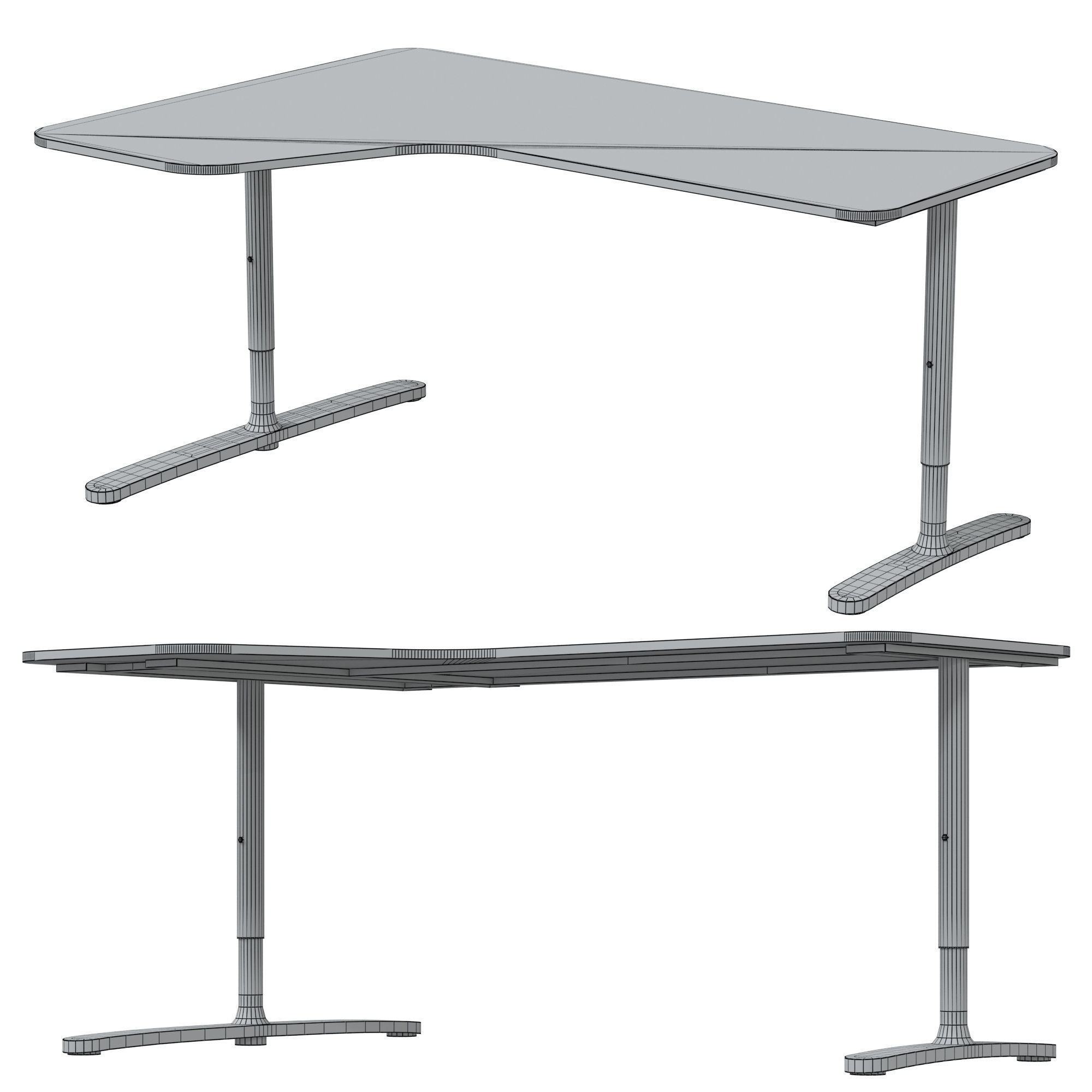 IKEA - BEKANT Corner table left side 3D model | CGTrader