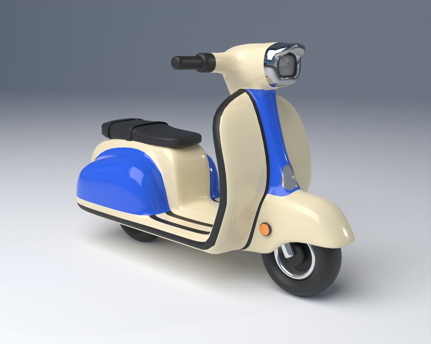 3D model Classic Illustration Motorcycle Scooter VR / AR / low-poly ...