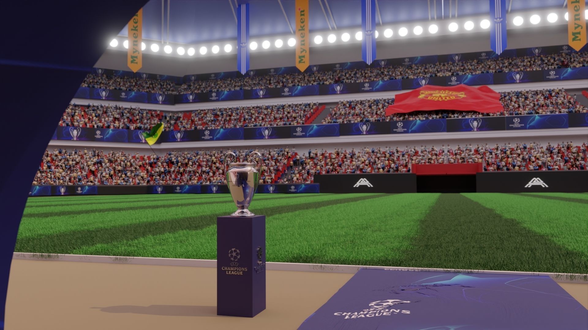 3D model Football Soccer stadium game ready 3d model Low-poly 3D model ...
