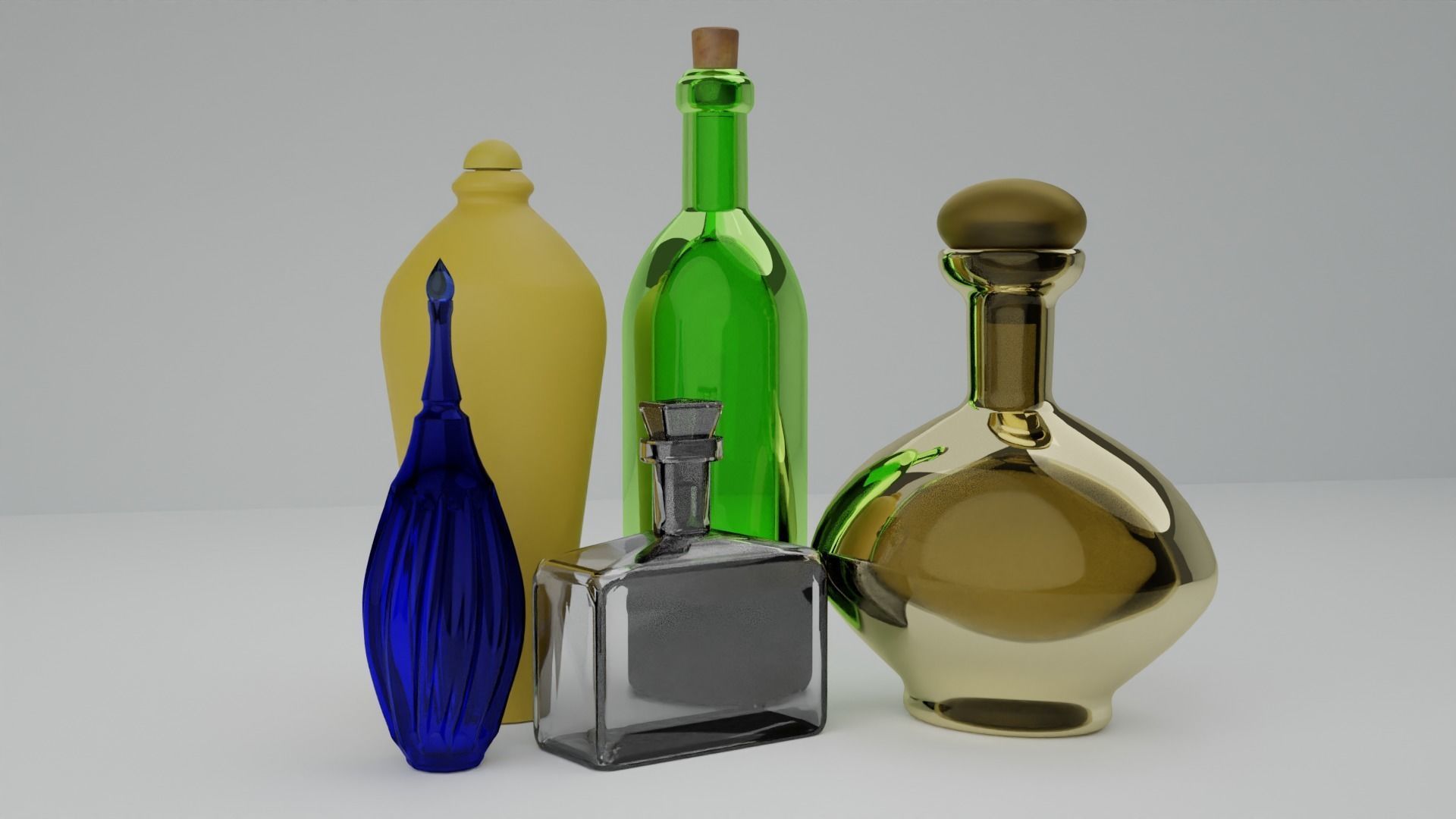 Bottles and vials 3D model | CGTrader