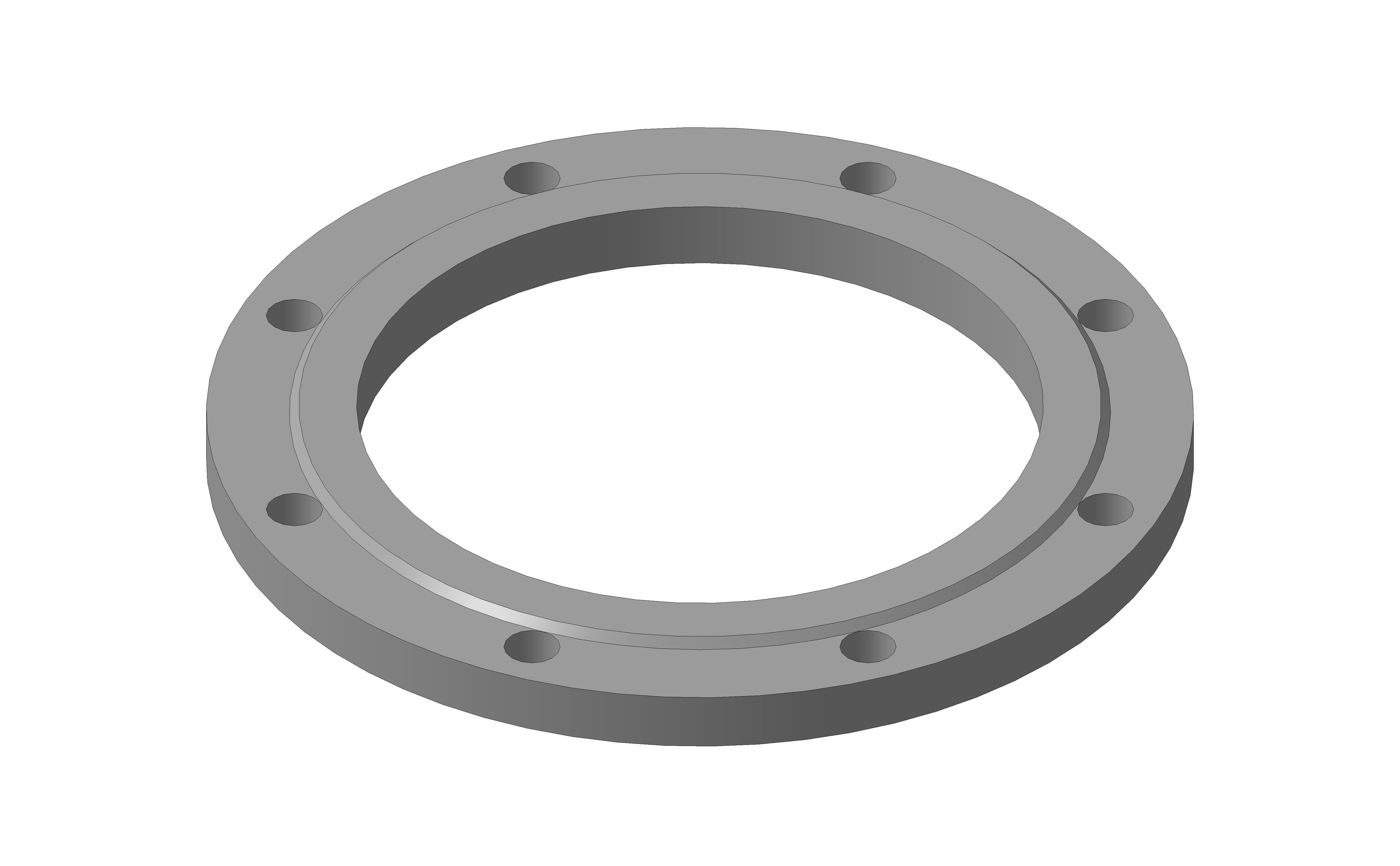 Flange Collection PN10 DN15 - DN600 18 pieces 3D model | CGTrader