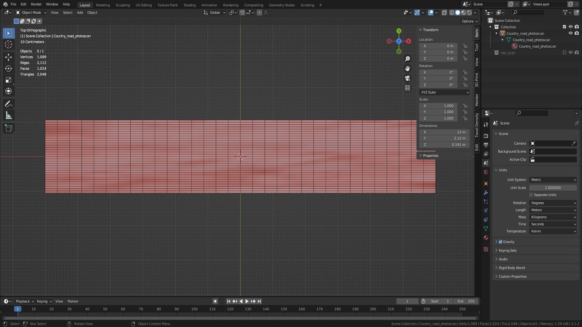 3D model Country road scan VR / AR / low-poly | CGTrader