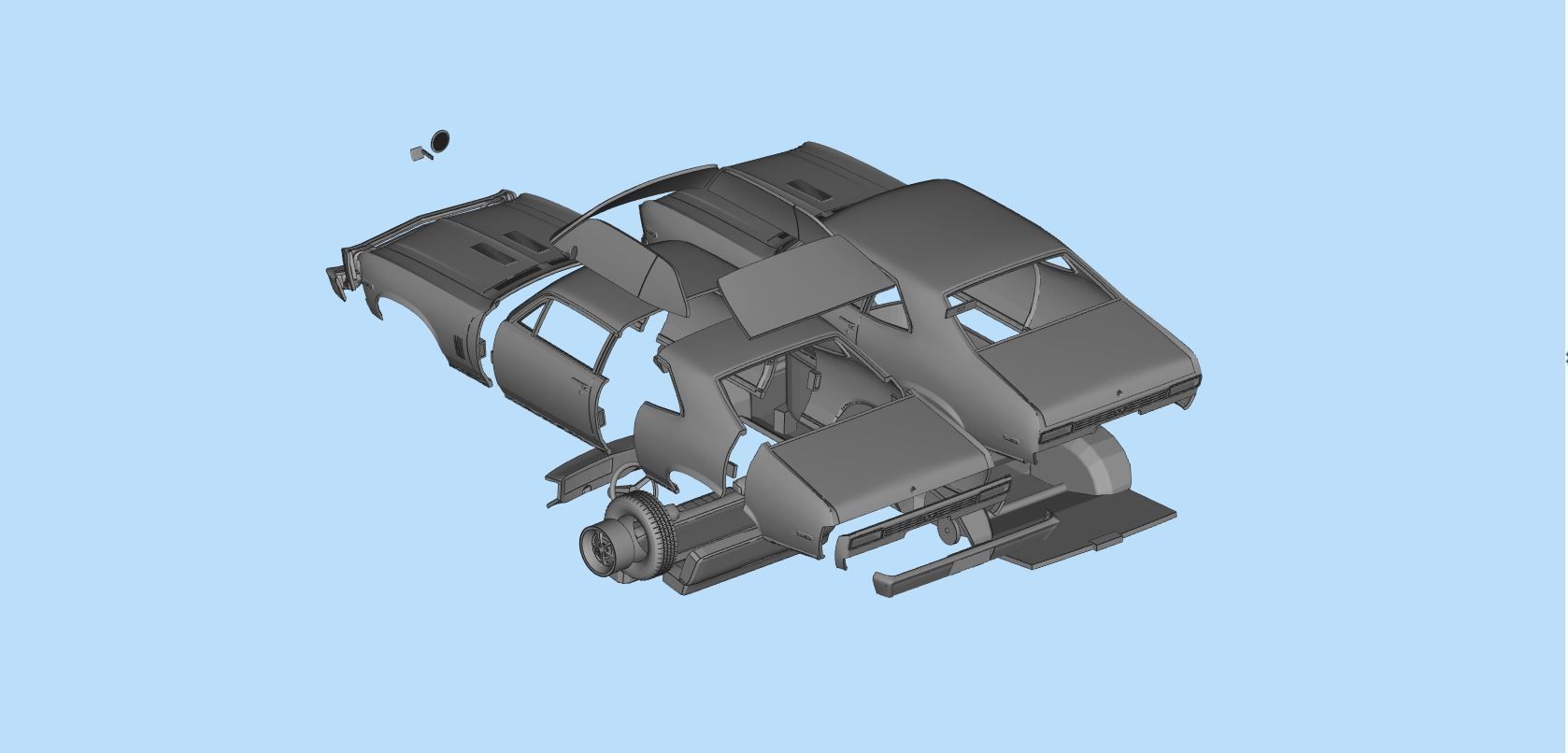 STL printable Chevy Nova Series RCcars Muscle car 3D model 3D printable ...